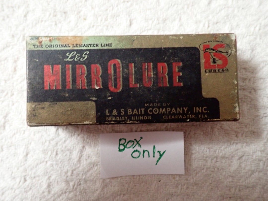 Sku 514. Vintage L & S Mirr0lure Lure 00M21 Fishing Lure Box Good ...