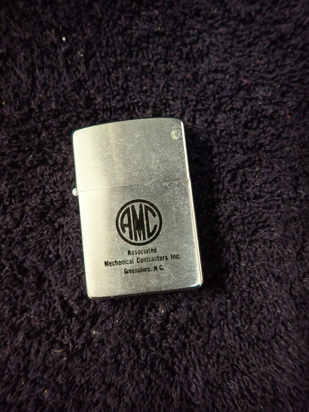 Vintage ZIPPO 16 Hole Advertising Lighter AMC Associated Mechanical ...