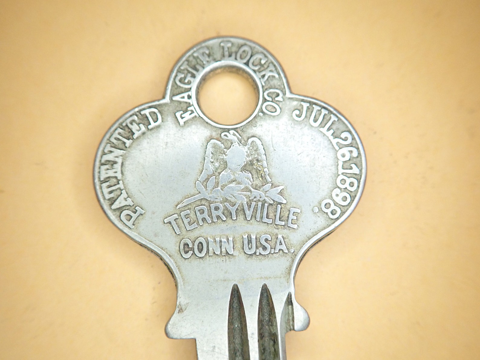 Eagle Lock Co. Key BEHST Patented July 26 1898 Brass Key | Etsy