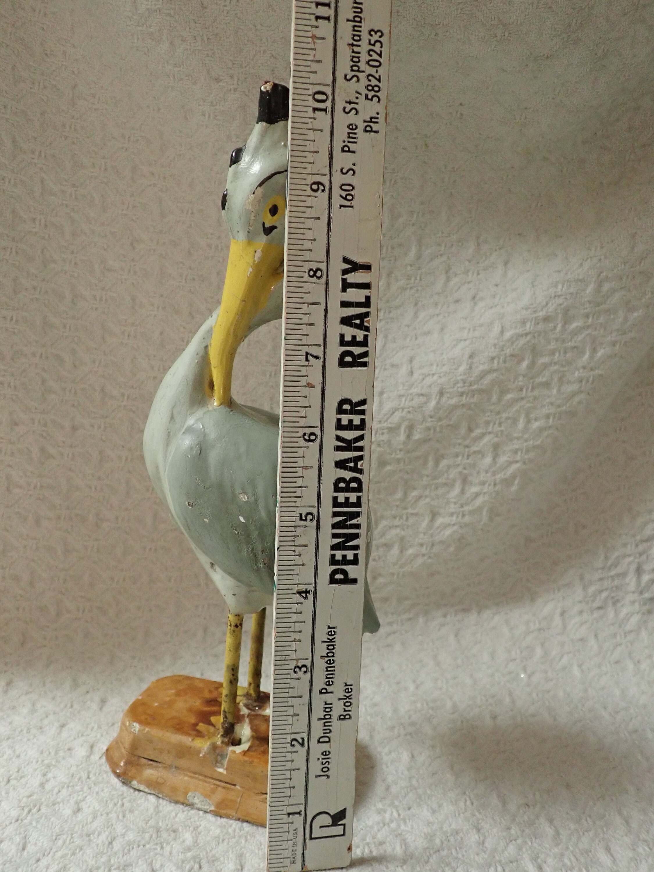 Antique Advertising Table Display Stork Baby Plaster and Iron | Etsy