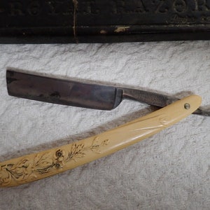 Antique Straight Razor With Box Fletcher Hardware Co. Detroit Michigan ...