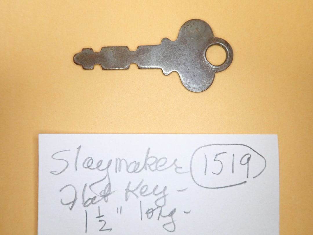 Vintage Slaymaker Flat Key 1 1/2" Long Has A Rust Spot Used Light ...