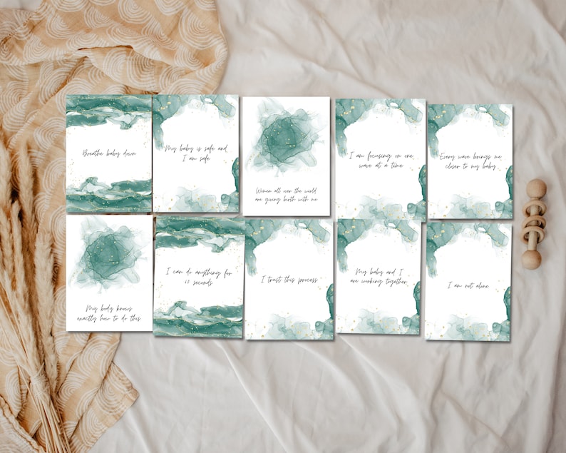 Printable Birth Affirmation Cards | Mother in Labor | Natural ...