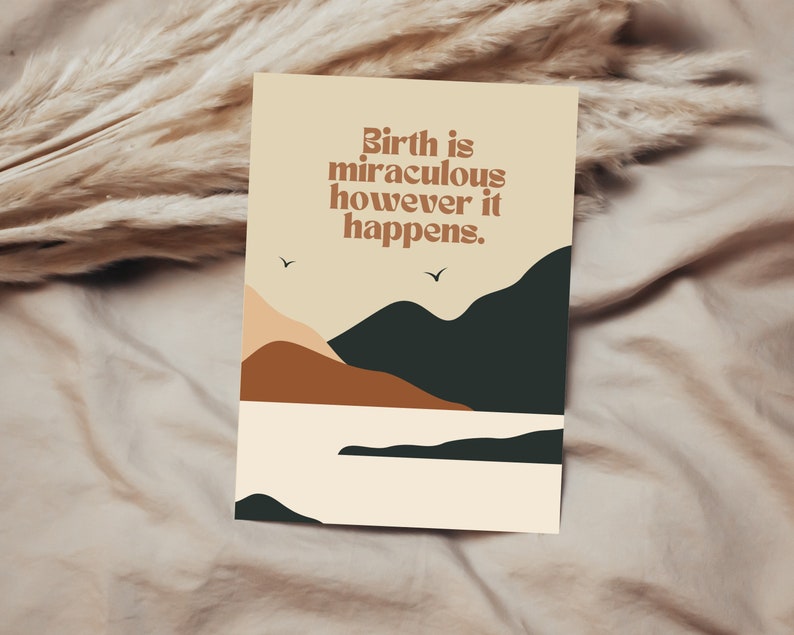 Printable Sun Birth Affirmation Cards | Mother in Labor | Natural ...
