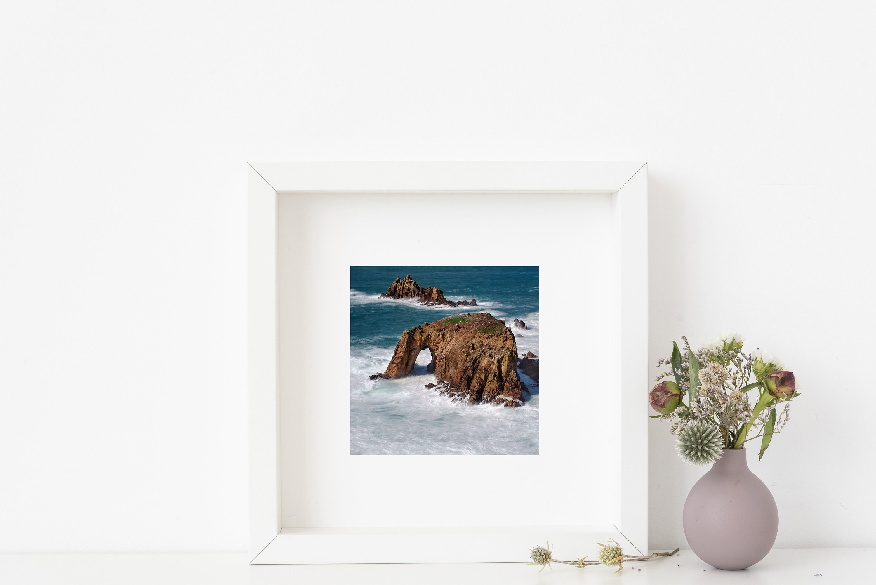 Lands End/ Enys Dodman Arch/ Cornwall/ Southwest England/ Seascape ...