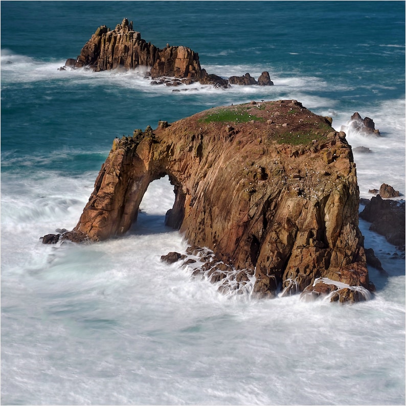 Lands End/ Enys Dodman Arch/ Cornwall/ Southwest England/ Seascape ...
