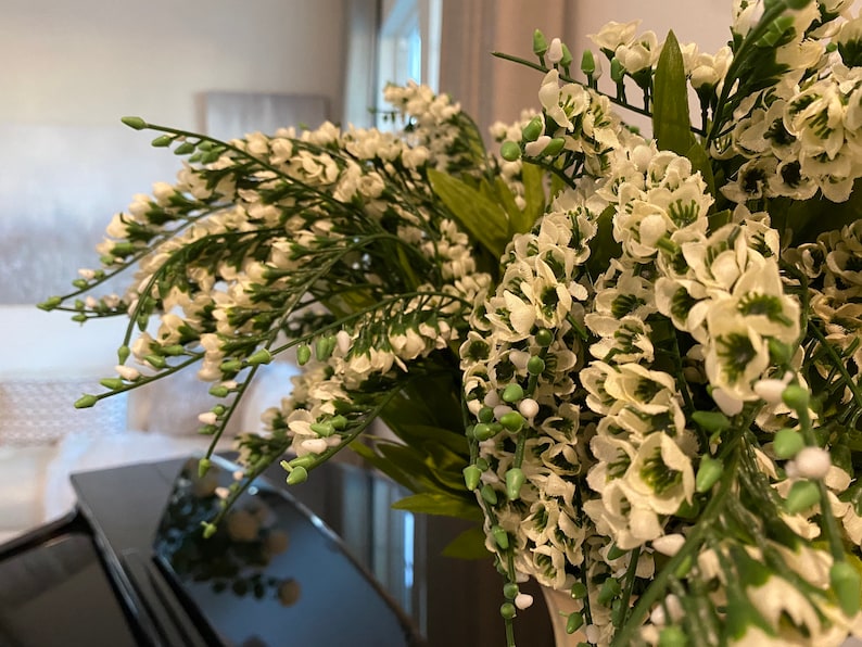 White/cream Statice Spray Bush/artificial Flowers/faux - Etsy