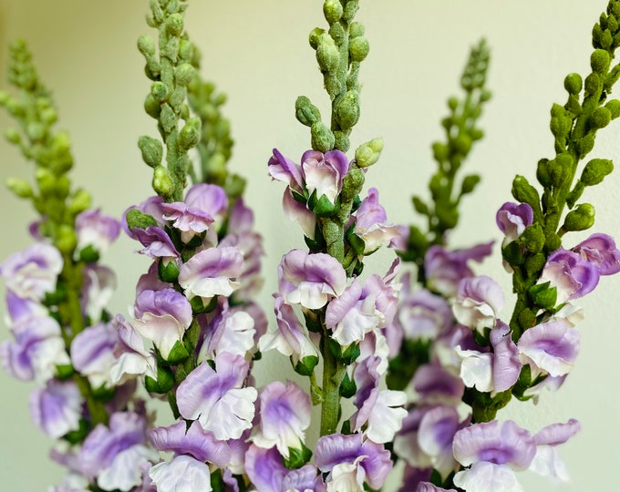 Purple Snapdragon Long Stem, Realistic Artificial Snapdragon, Life Like ...