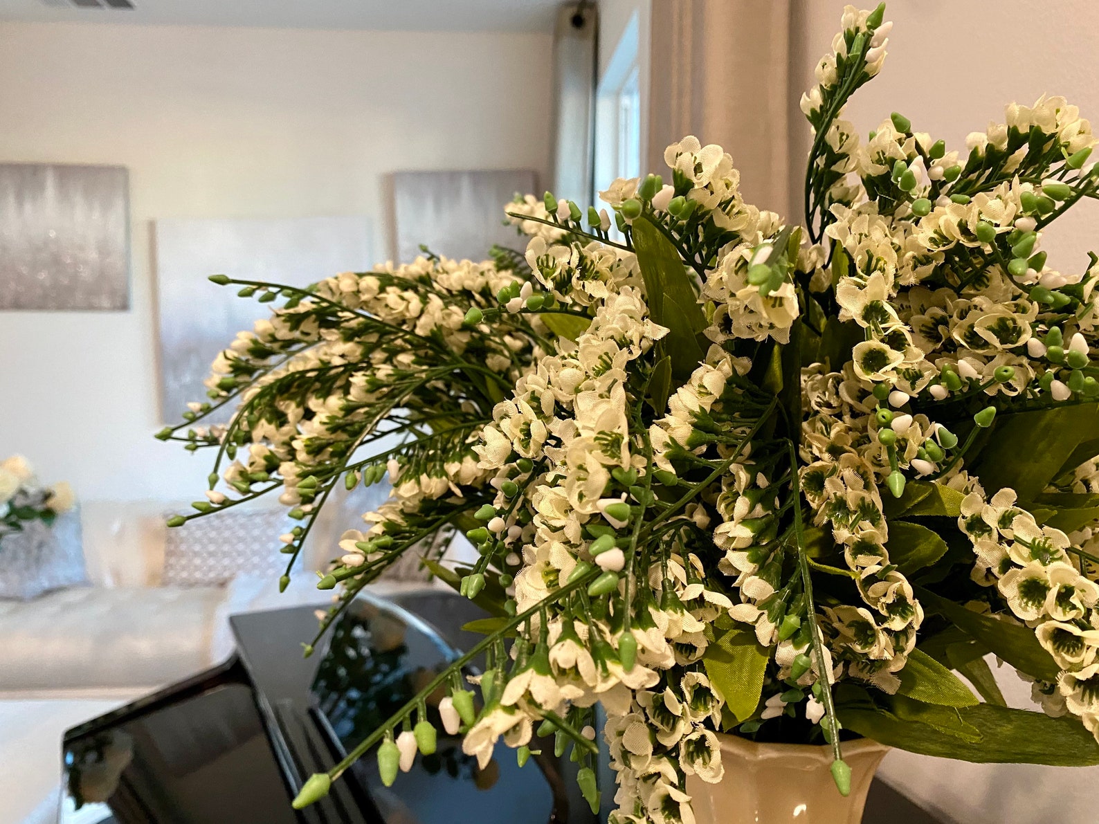 White/cream Statice Spray Bush/artificial Flowers/faux - Etsy