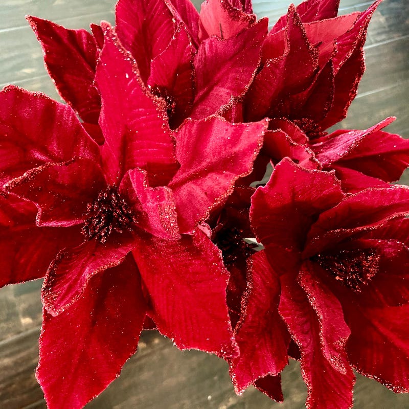 Red Velvet Flowers - Etsy