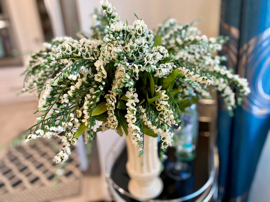 White/cream Statice Spray Bush/artificial Flowers/faux Flowers/silk ...