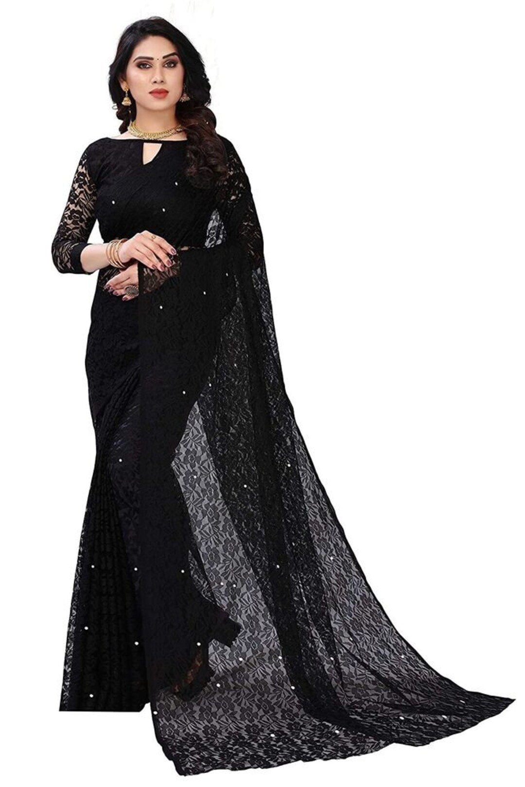 Designer Net Saree Party Wear Saree Designer Sari Blouse - Etsy