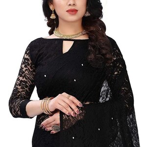 Designer Net Saree Party Wear Saree Designer Sari Blouse - Etsy