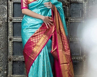 Ikkat Saree Pochampalli Uppada Saree Pattu Sari Free Shipping - Etsy