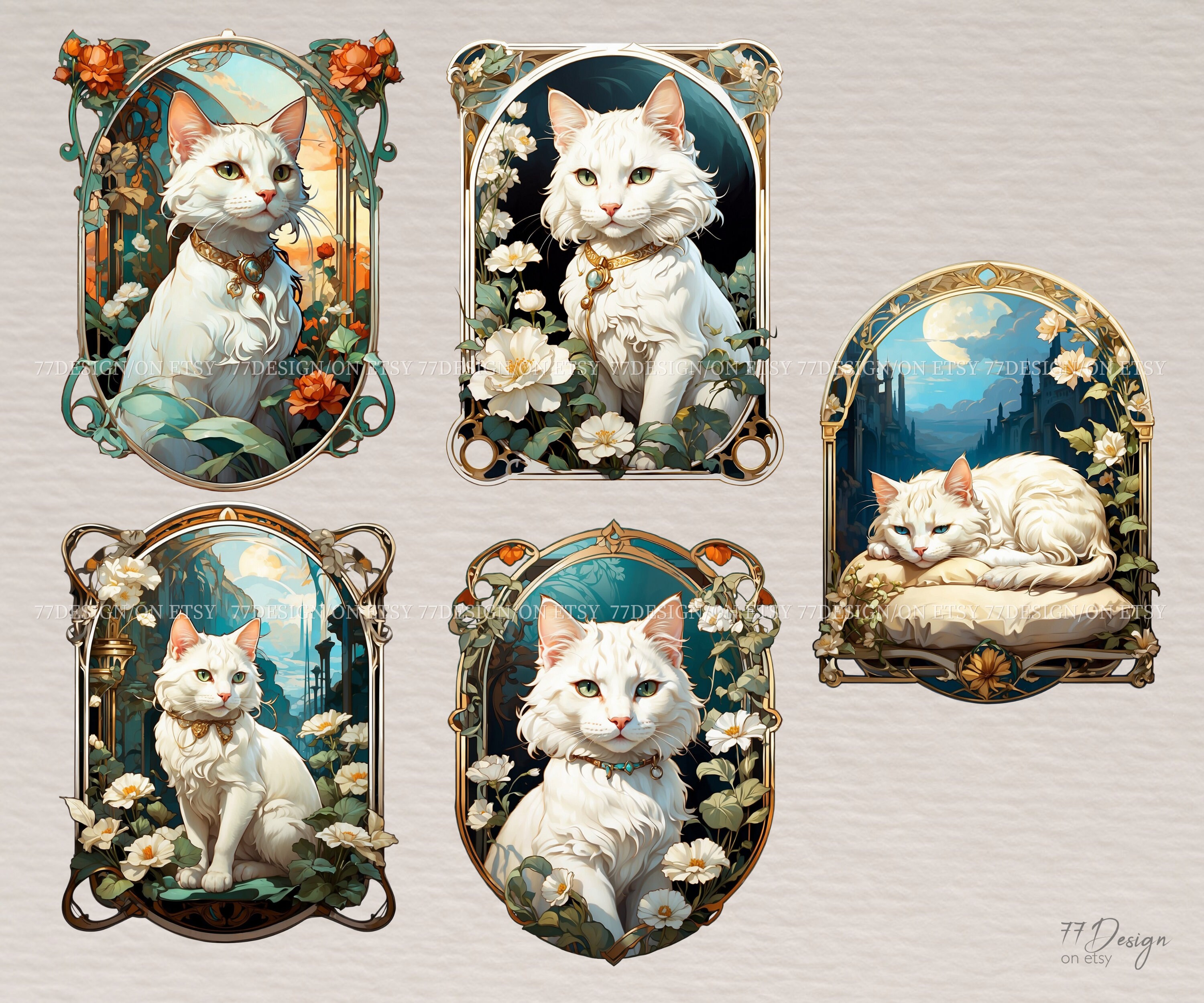 White Cats Clipart, White Cat PNG, White Kittens , Cute Cat Clipart ...