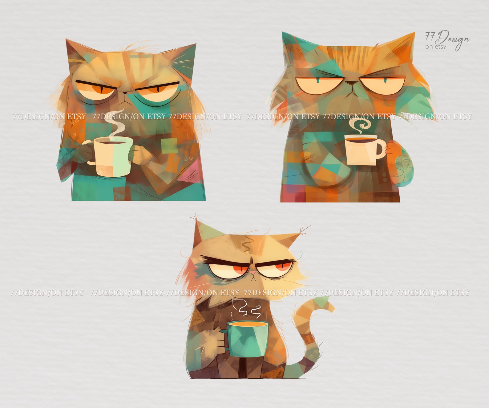 Illustration Grumpy Cat, Tired Cat PNG, Angry Cat PNG, Grumpy Coffee ...