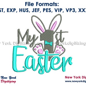 My First Easter Embroidery Design, My 1st Easter Bunny Embroidery ...