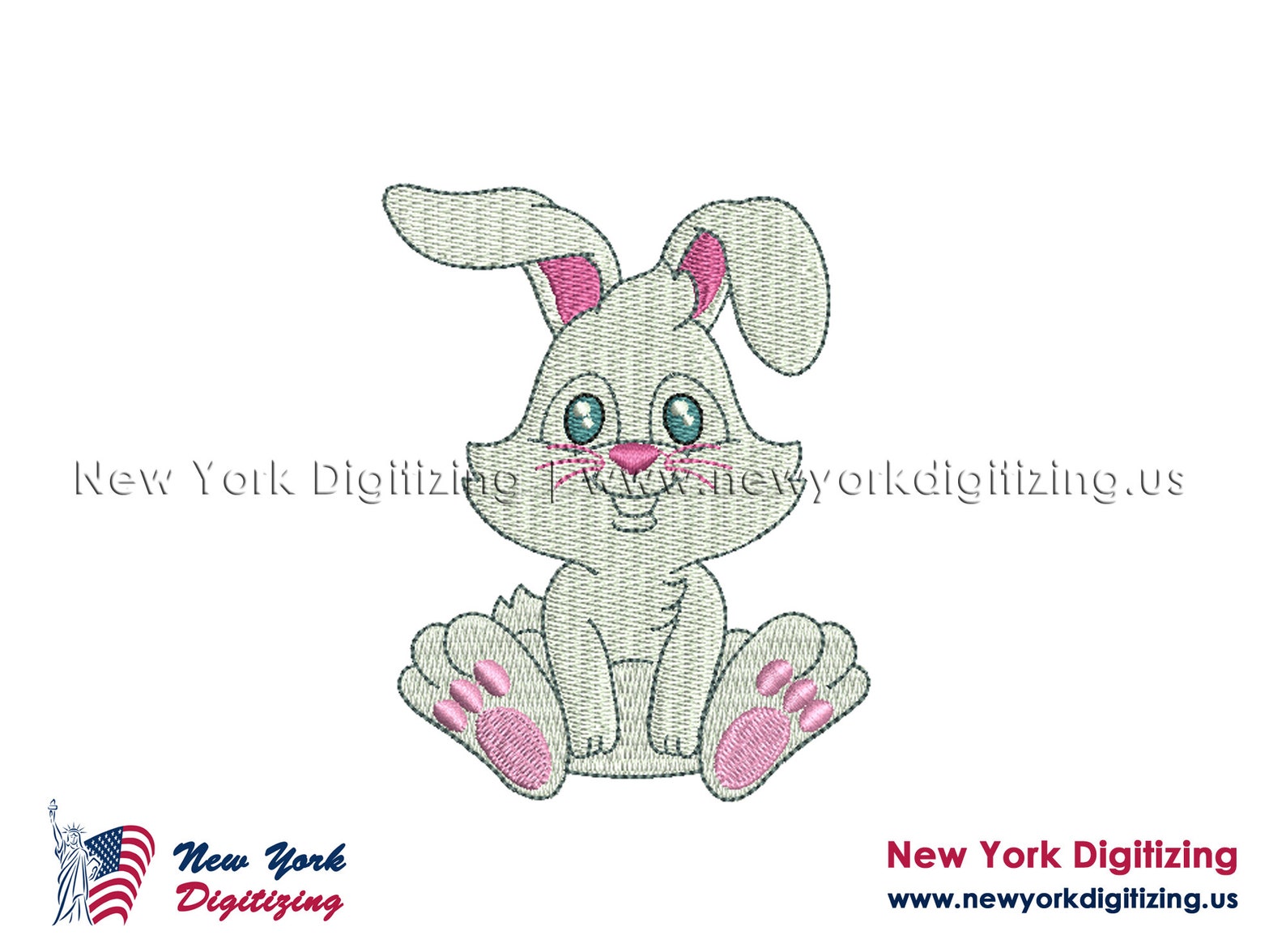 Bunny Embroidery Design Easter Bunny Embroidery Digitize - Etsy