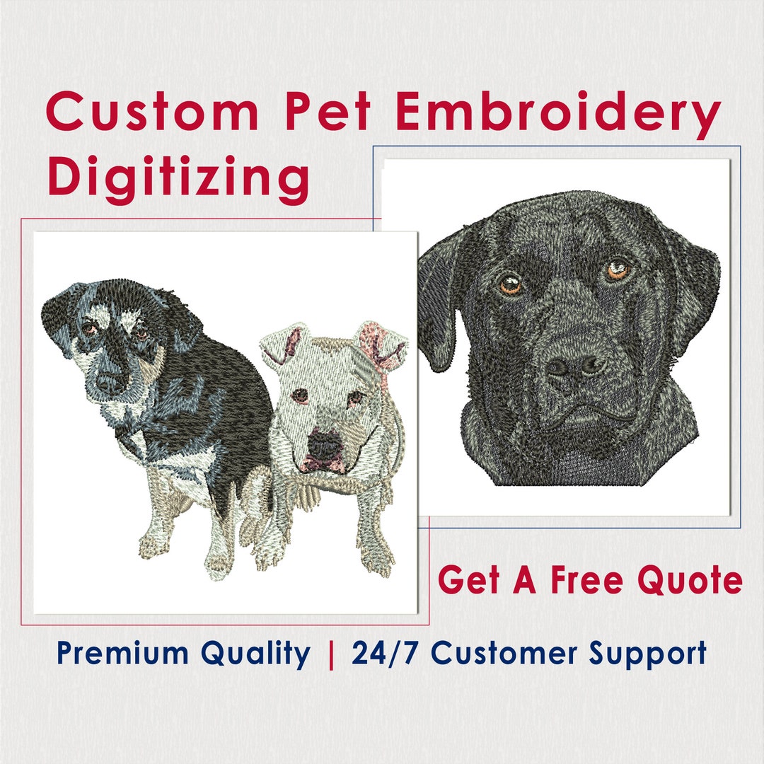 Custom Pet Embroidery Digitizing, Dog Digitizing, Cat Digitizing, Horse ...