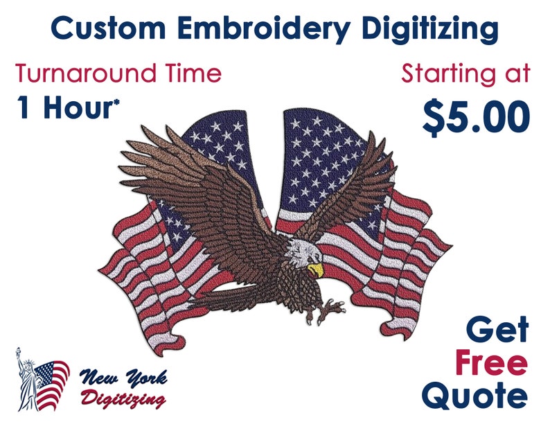 Custom Embroidery Digitizing Logo Digitizing Embroidery | Etsy