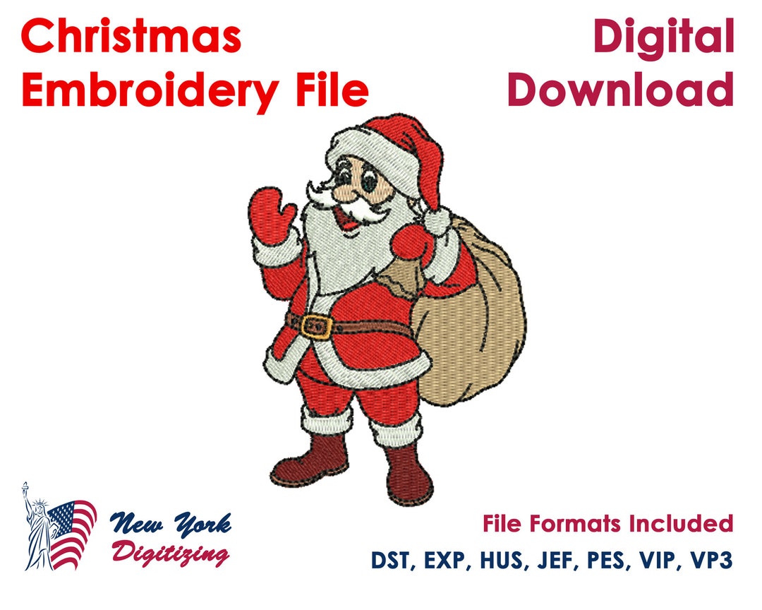 Santa Claus Embroidery Designs, Christmas Embroidery Designs, Machine ...