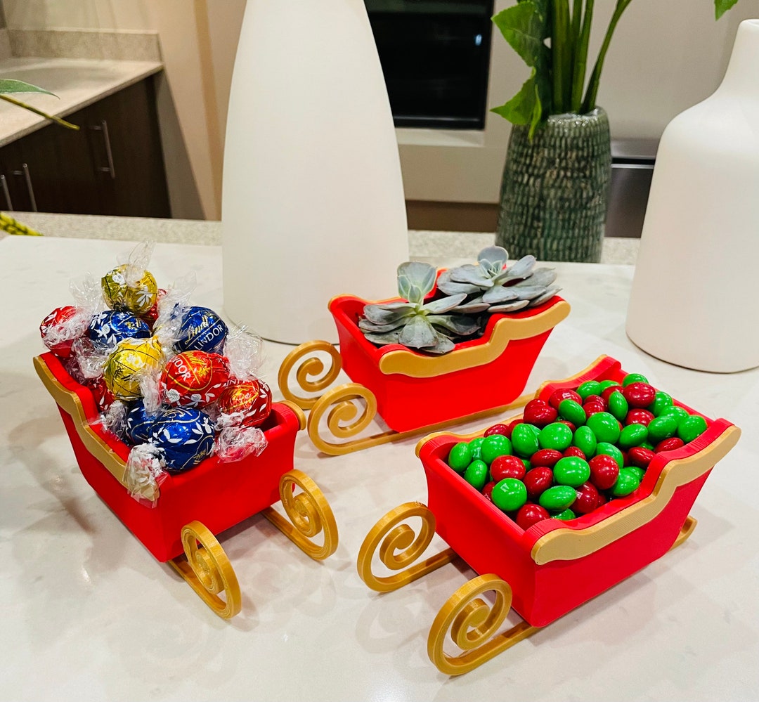 Christmas Sleigh Planter, Christmas Sleigh Box, Holiday Sleigh Planter ...