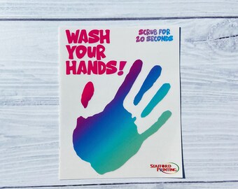 Wash Your Hands Decal Sticker for Bathroom Mirror Wash Your - Etsy