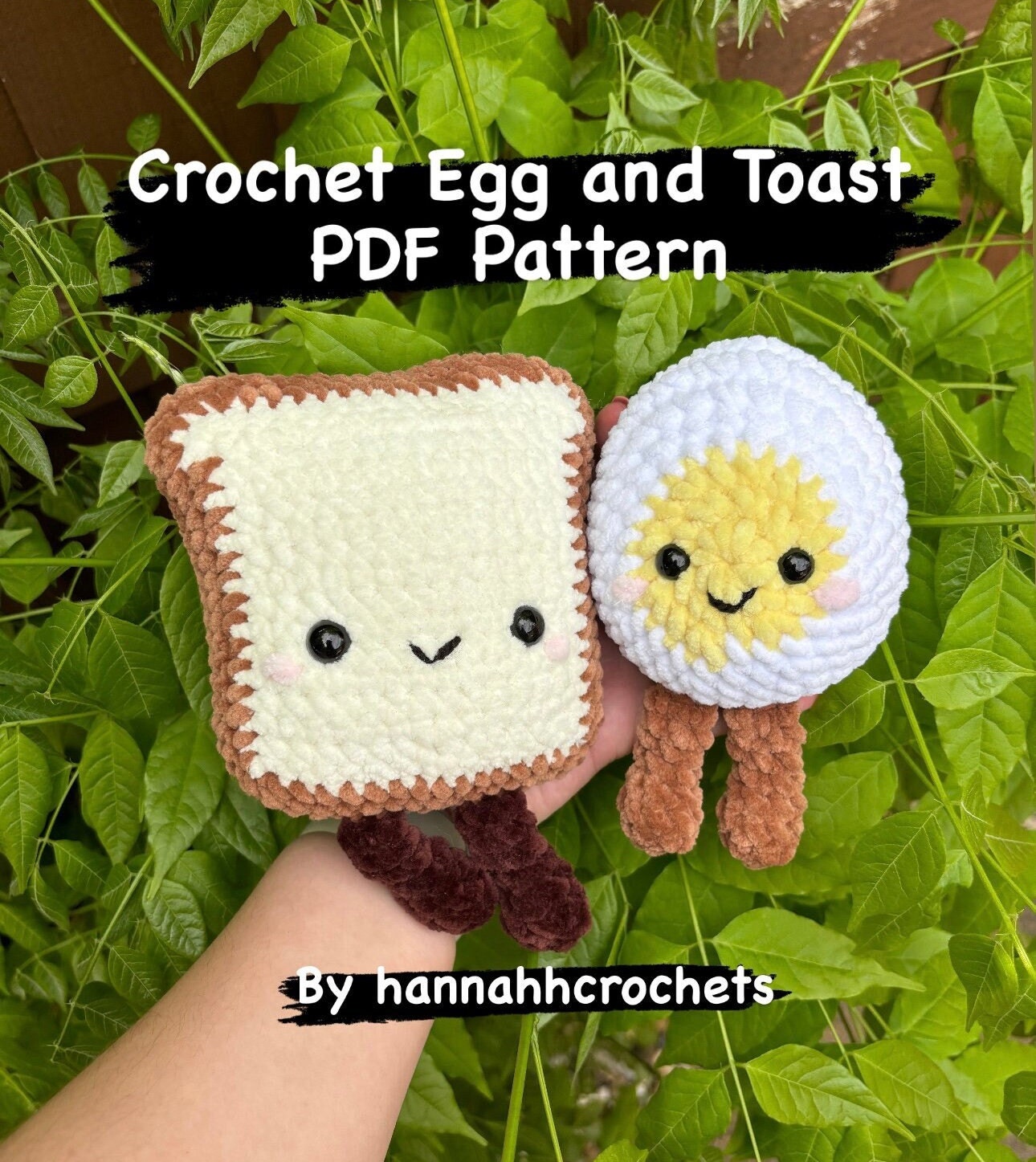 Egg and Toast Crochet PDF Pattern - Etsy
