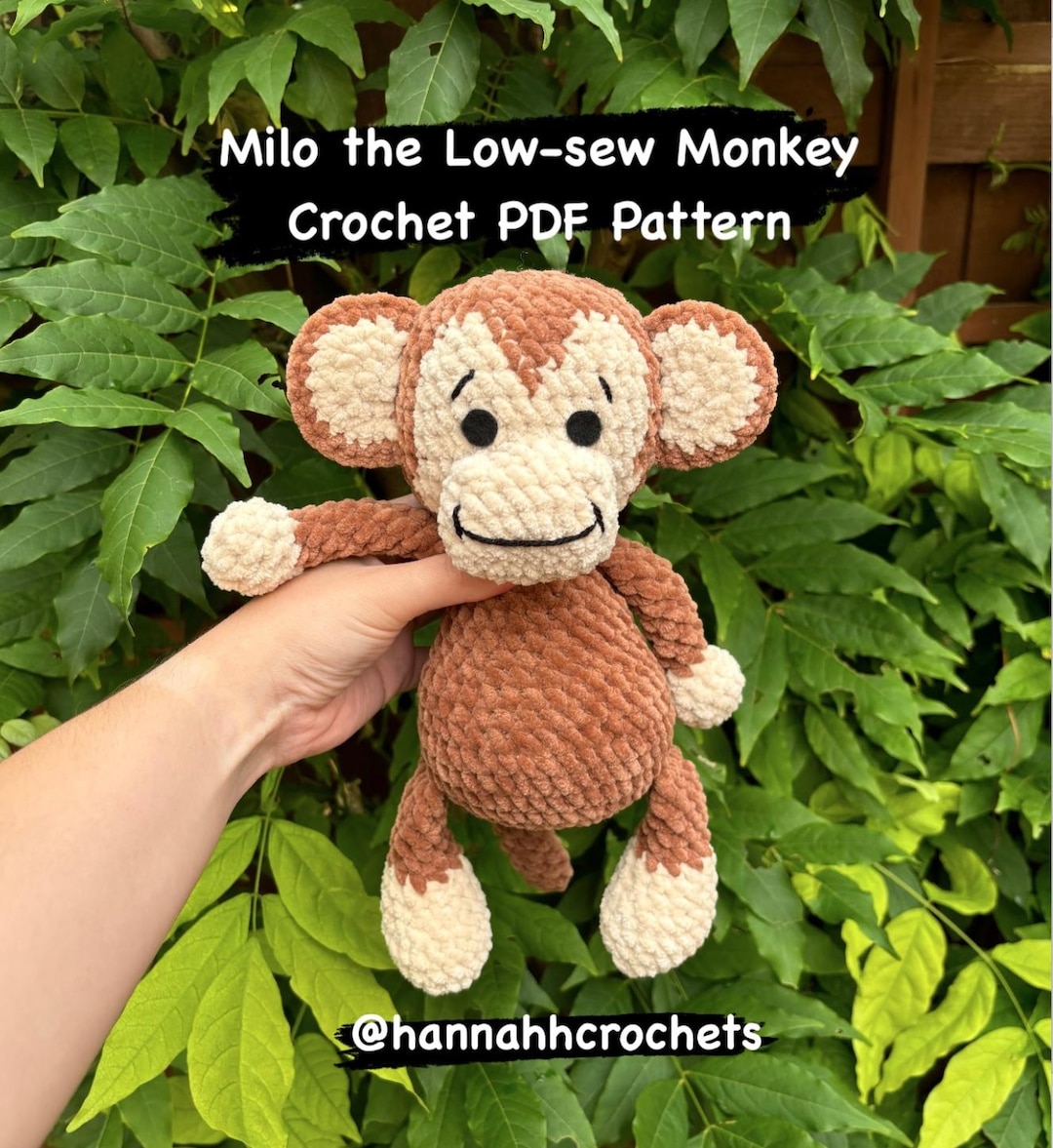 Milo Monkey Crochet PDF Pattern - Etsy
