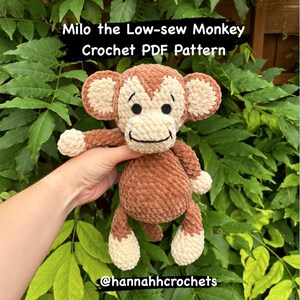 Milo Monkey Crochet PDF Pattern - Etsy