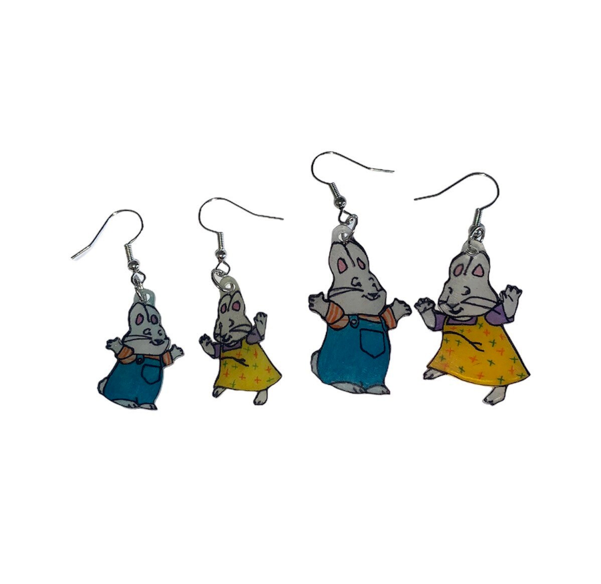 Rabbit Cartoon Character Earrings - Etsy
