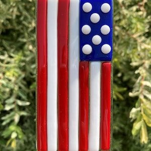 Fused Glass Flag Flowerpot Pick - Etsy