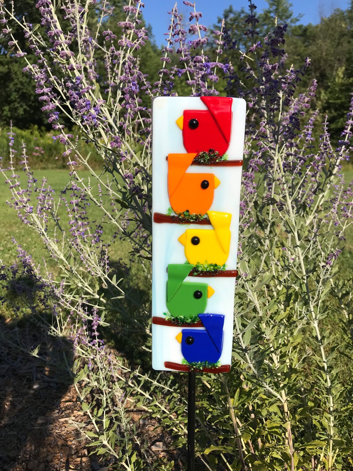 5 Bird Garden Stake - Etsy
