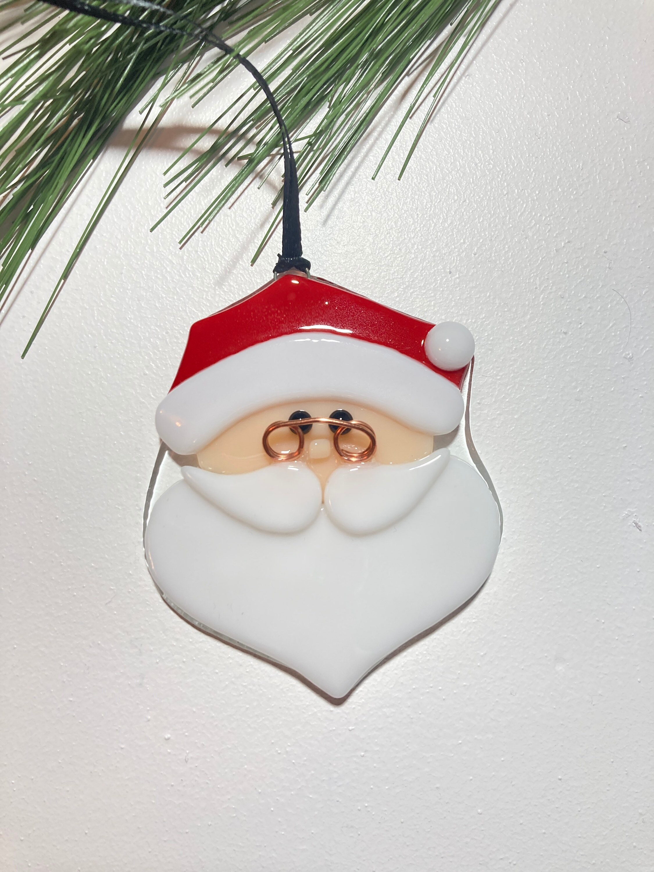 Santa, Fused Glass - Etsy