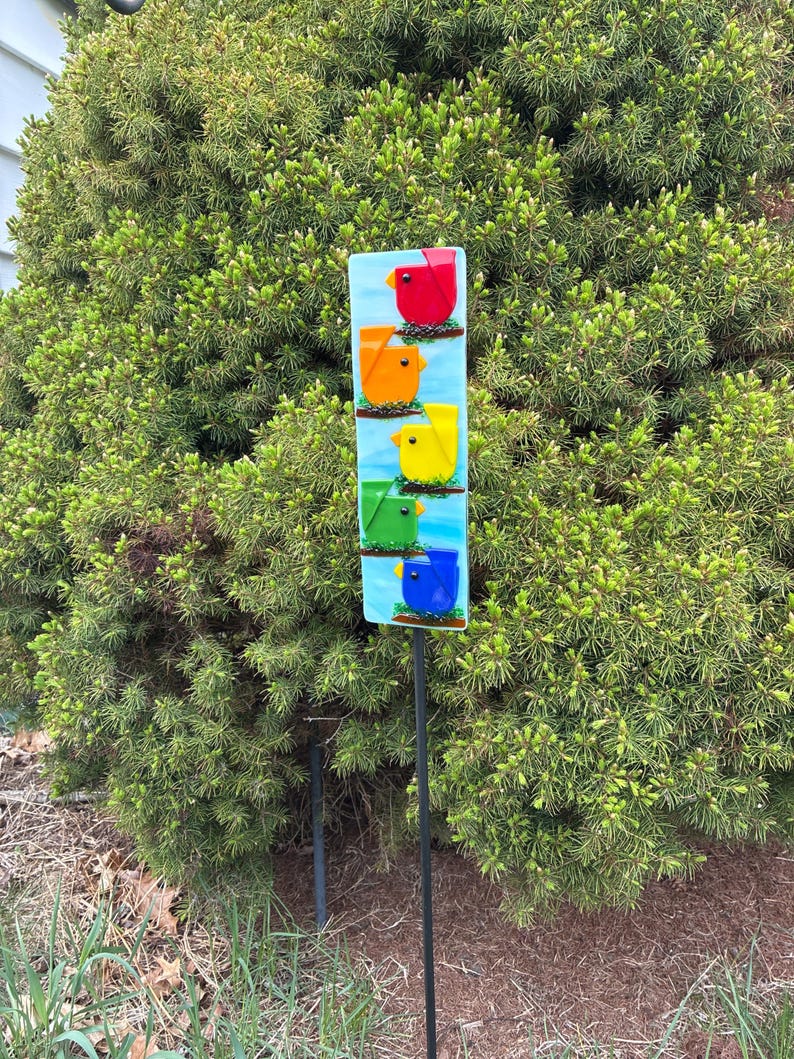 5 Bird Garden Stake - Etsy