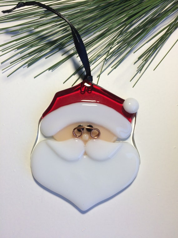 Santa Fused Glass | Etsy