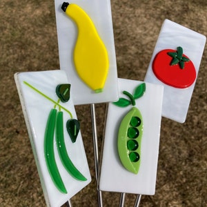 Vegetable Markers-fused Glass - Etsy
