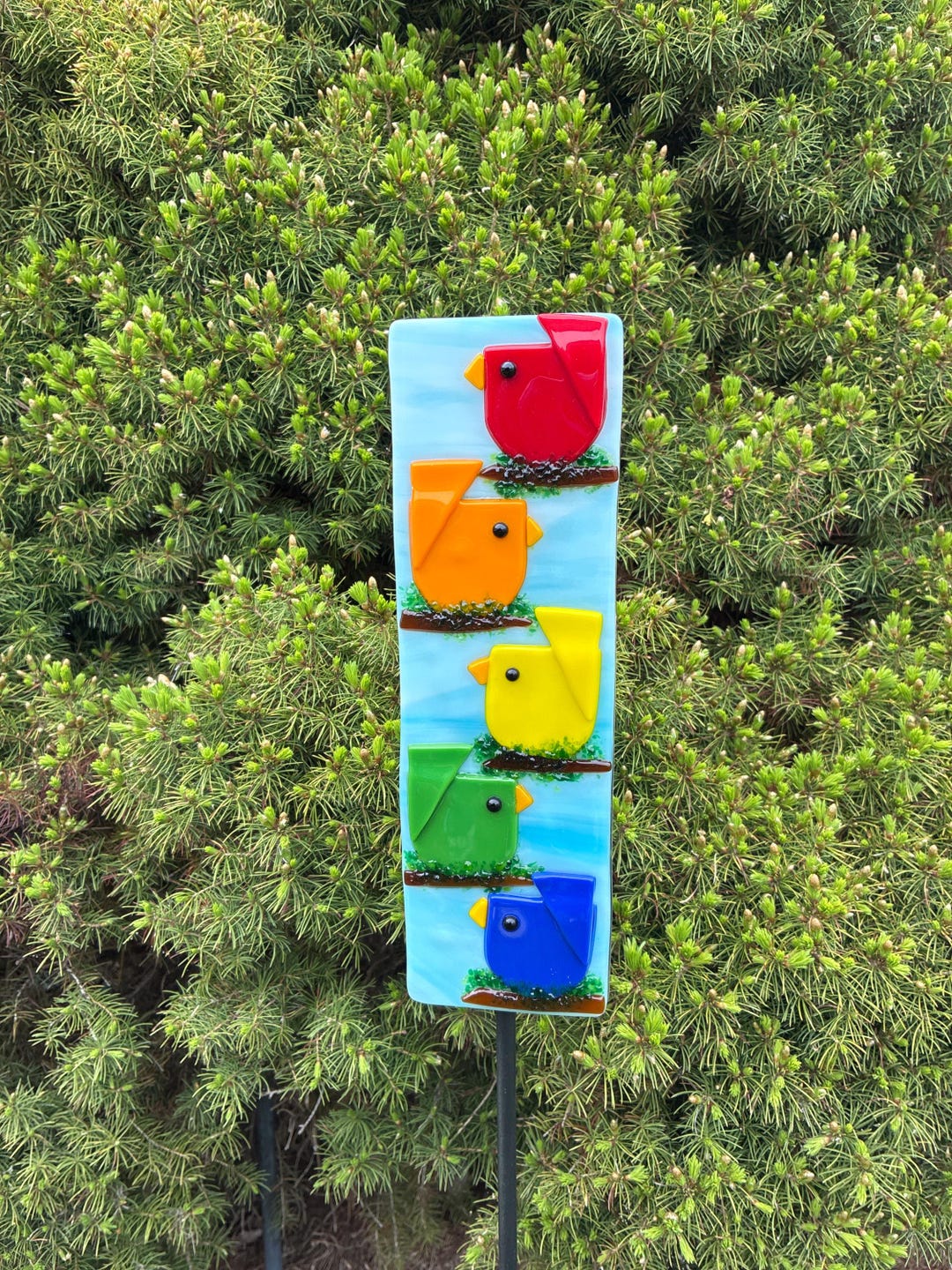 5 Bird Garden Stake - Etsy