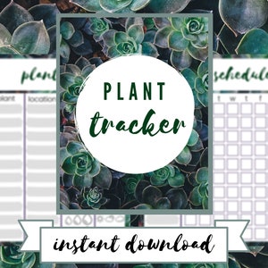 Printable Instant Download PDF PLANT TRACKER - Etsy