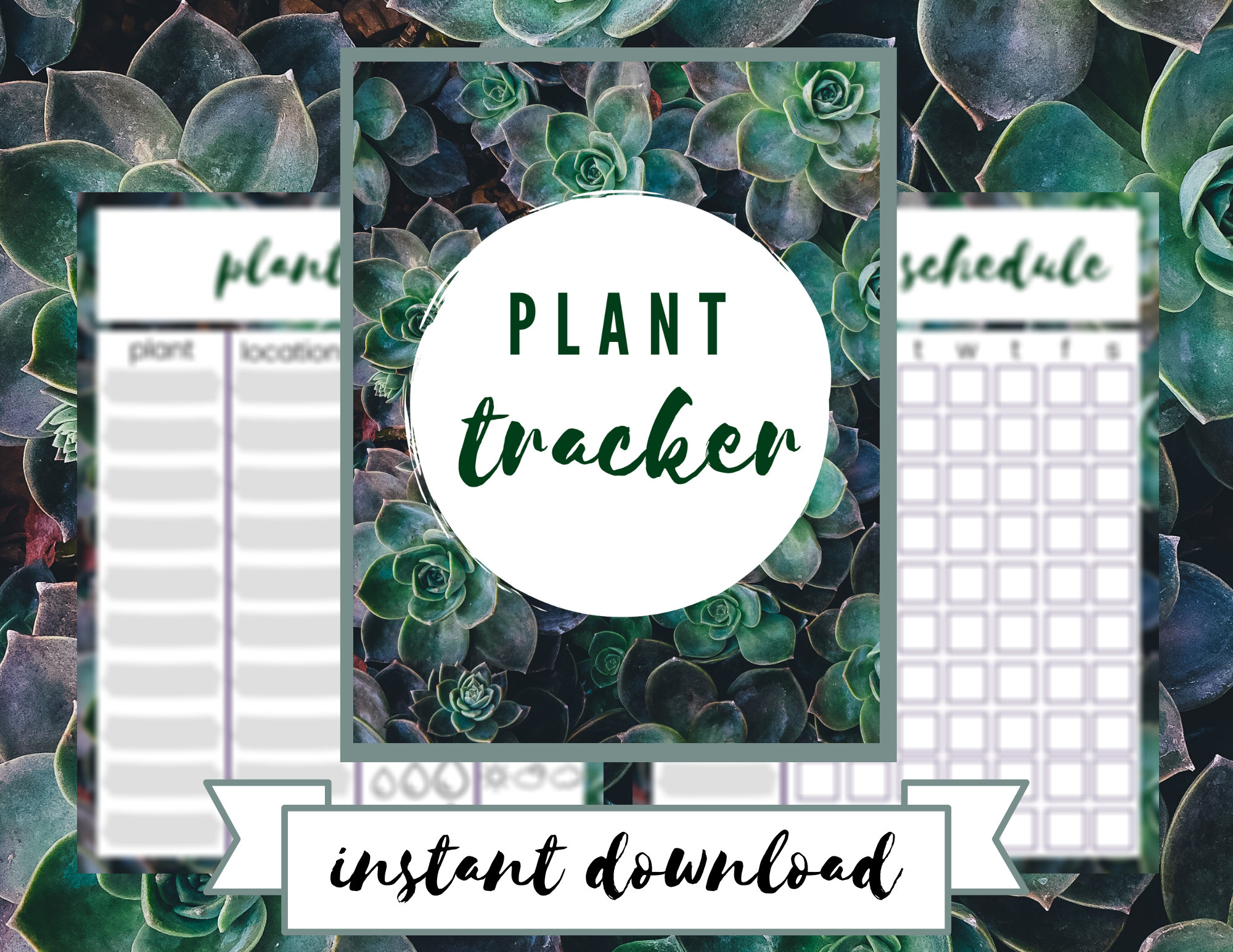 Printable Instant Download PDF PLANT TRACKER - Etsy