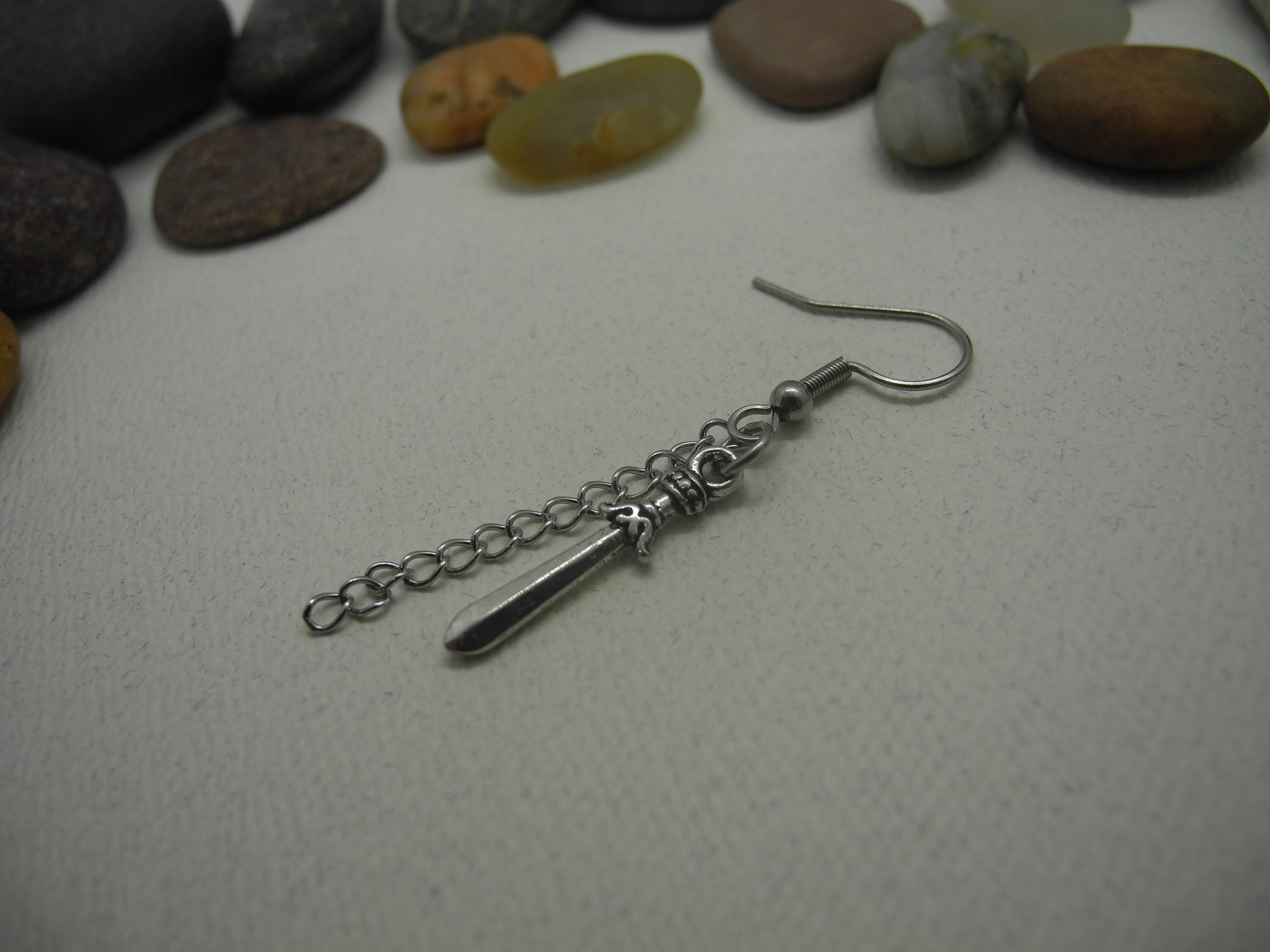 Weapon Earrings Blade Earring Sword Earring Dagger Earring Chain ...