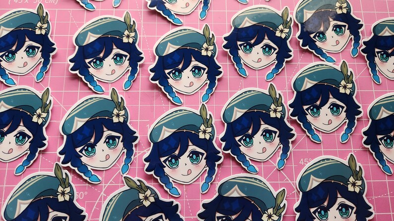 Cute Venti Sticker 2.0 Genshin Impact Waterproof - Etsy