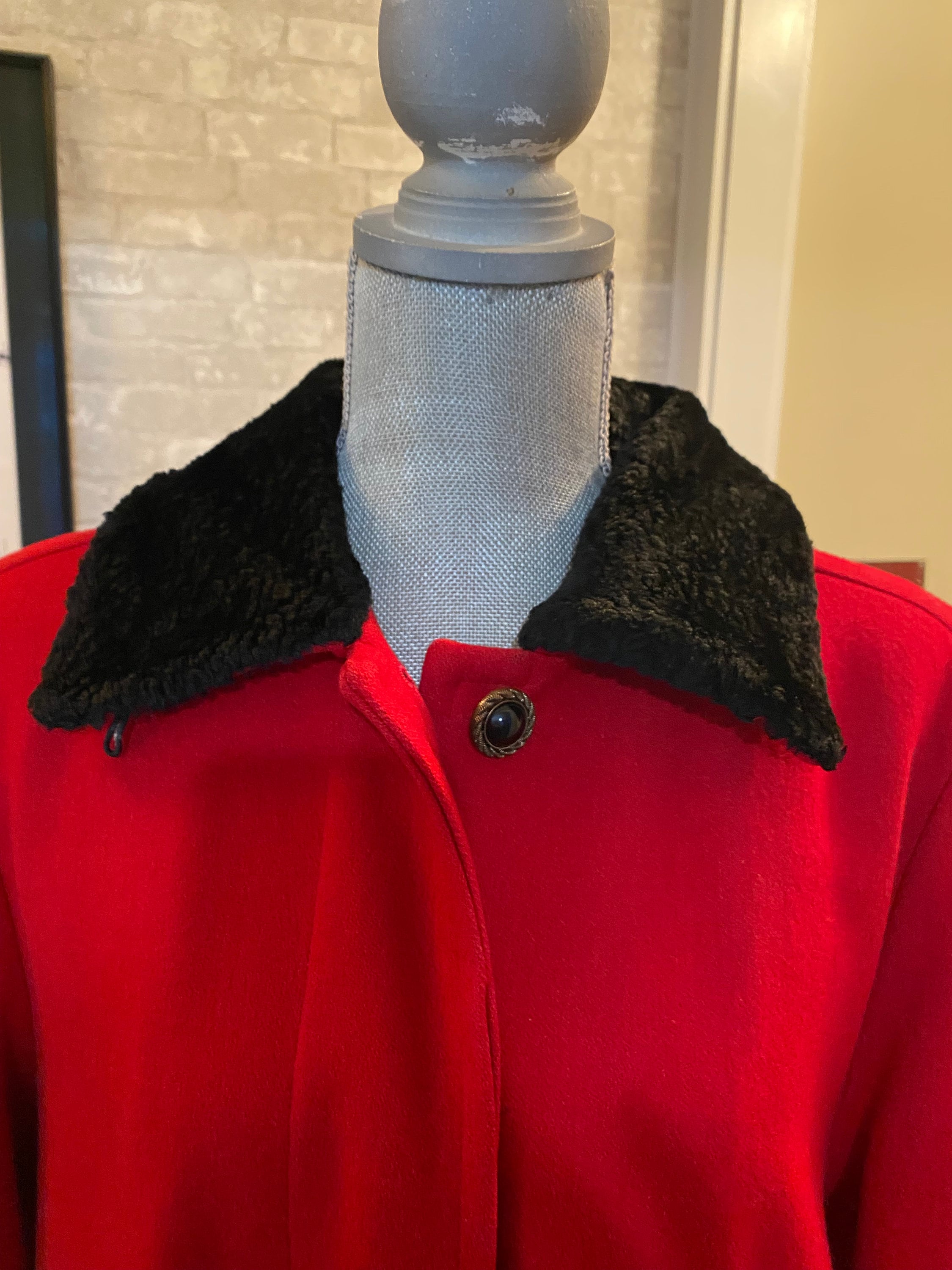 SALE! Pappagallo Red Wool Vintage Winter Swing Coat, Vintage 80’s Wool ...