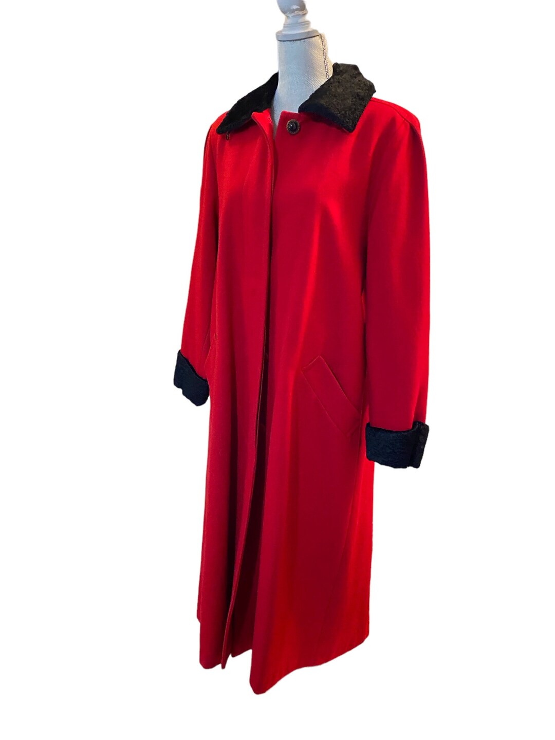 SALE! Pappagallo Red Wool Vintage Winter Swing Coat, Vintage 80’s Wool ...
