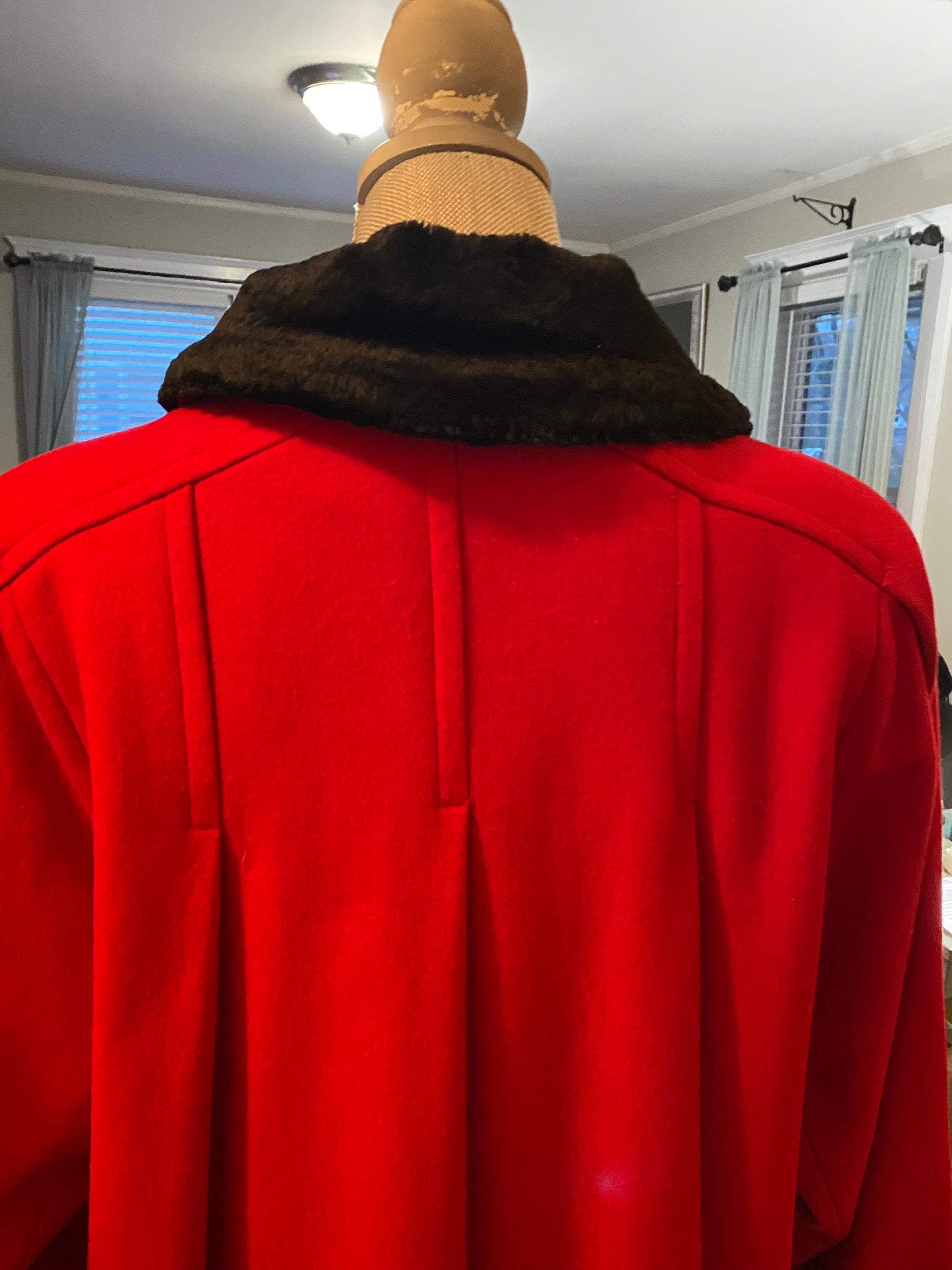 SALE! Pappagallo Red Wool Vintage Winter Swing Coat, Vintage 80’s Wool ...