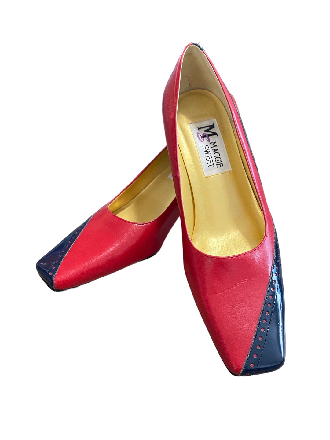 Maggie Sweet Vintage Patent Leather Block Heel Shoes - Etsy