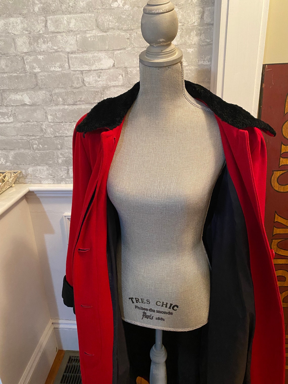 SALE! Pappagallo Red Wool Vintage Winter Swing Coat, Vintage 80’s Wool ...