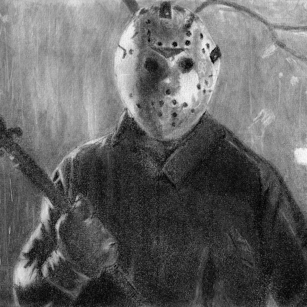 Jason Voorhees Drawing - Etsy