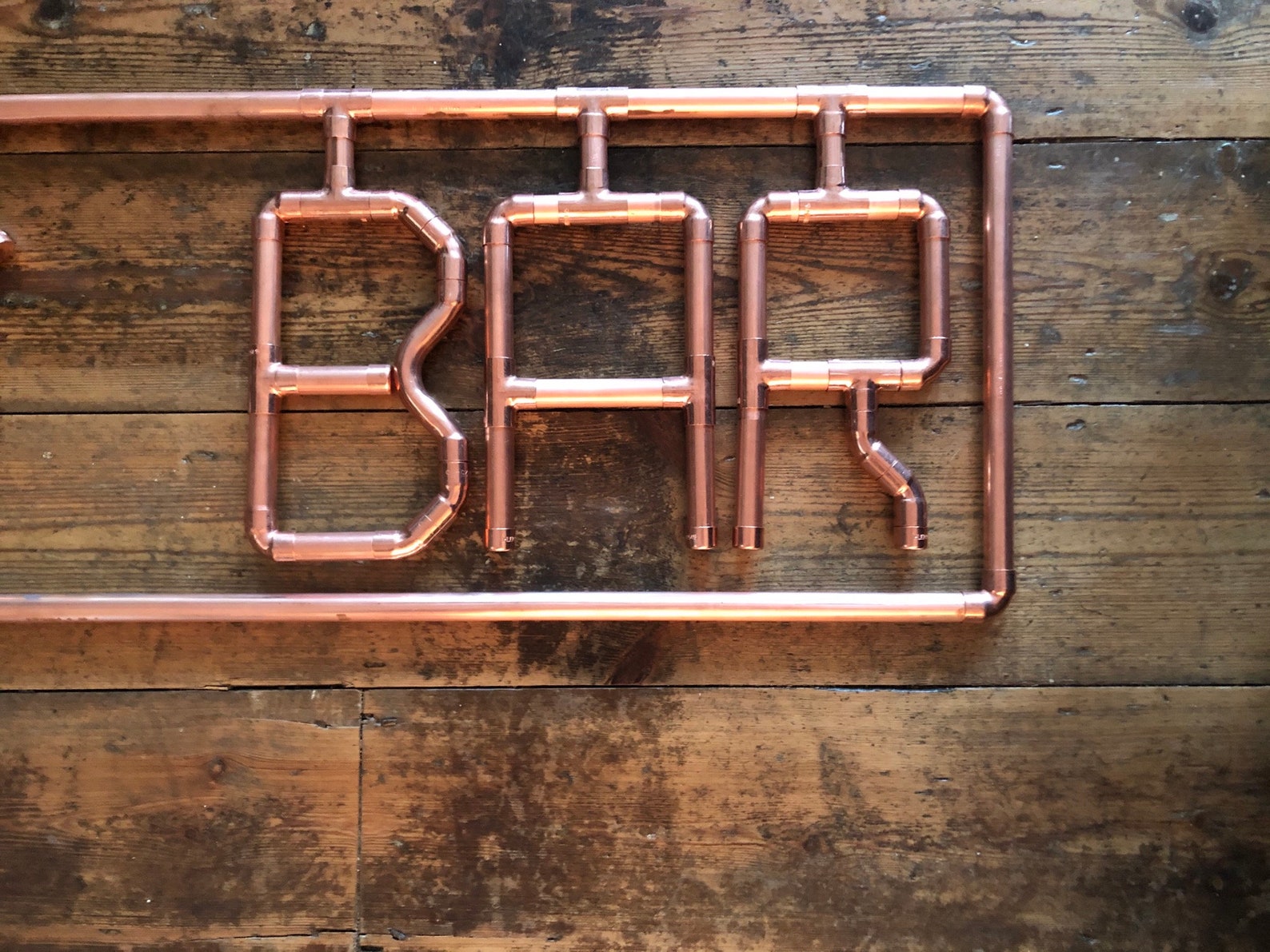 Personalised Copper Pipe Sign Bar Sign Pub Sign Home Bar - Etsy UK