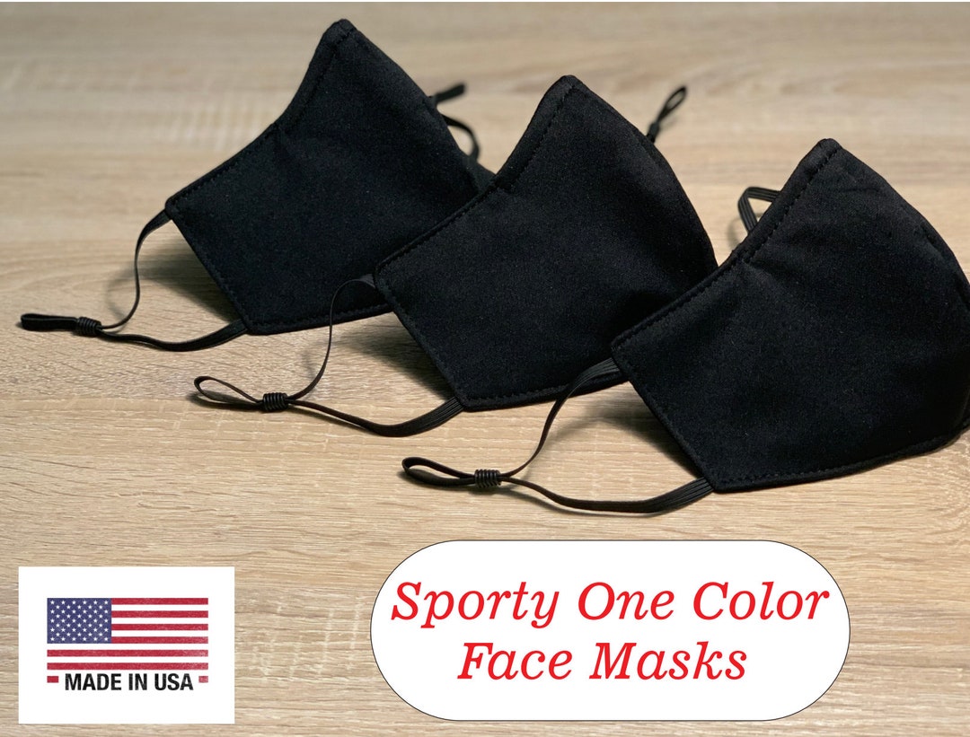 Black Face Masks, Various Colors | Washable and Reusable | Filter ...